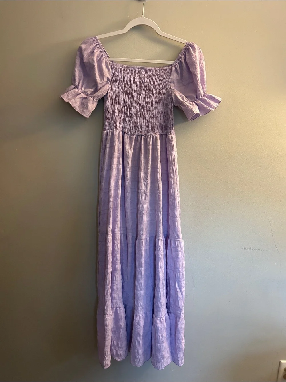 SHEIN | Dresses | Lavender Puff Sleeve Maxi Dress | Poshmark